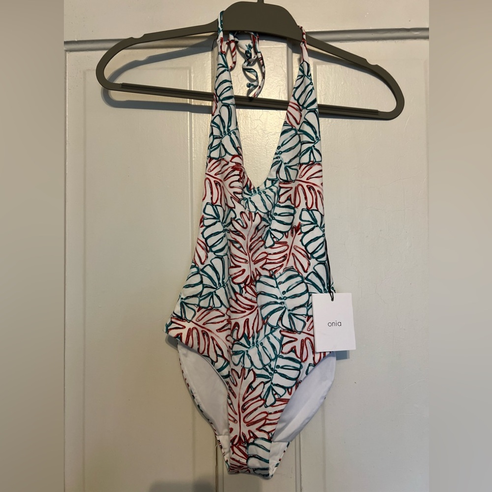 Onia Nina One-Piece Swimsuit Tropical Leaf - Small S … - Gem